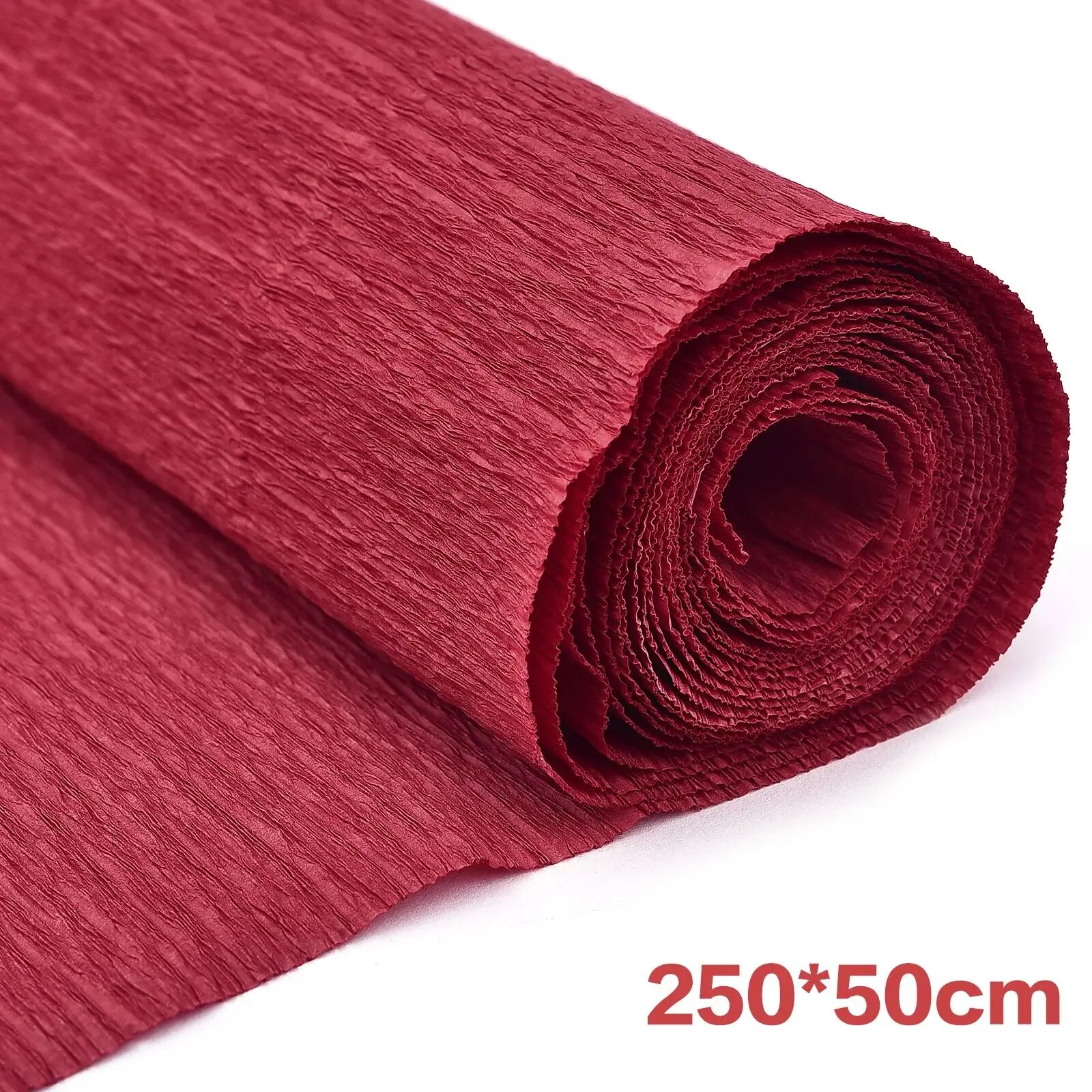 Цветная креповая бумага 250x50 см 17 цветов Красный, 01