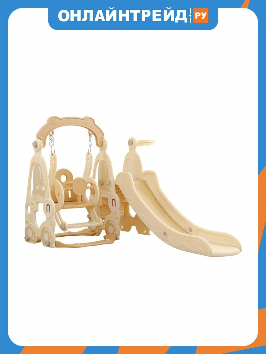 Игровой комплекс Unix Kids Car с горкой и качелями Camel