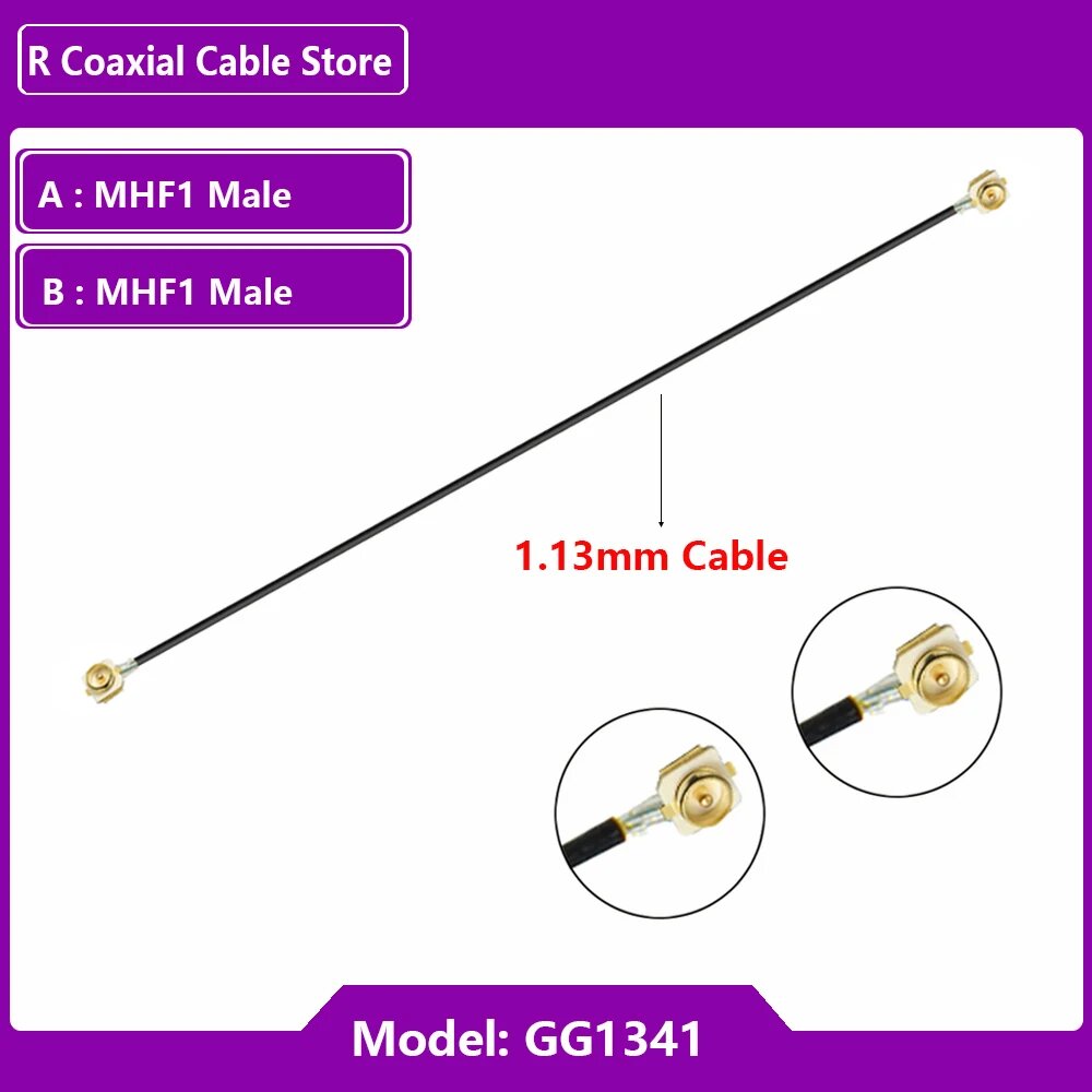RG178 удлинительный кабель R MHF to MHF 5CM, MHF1 M to MHF1 M