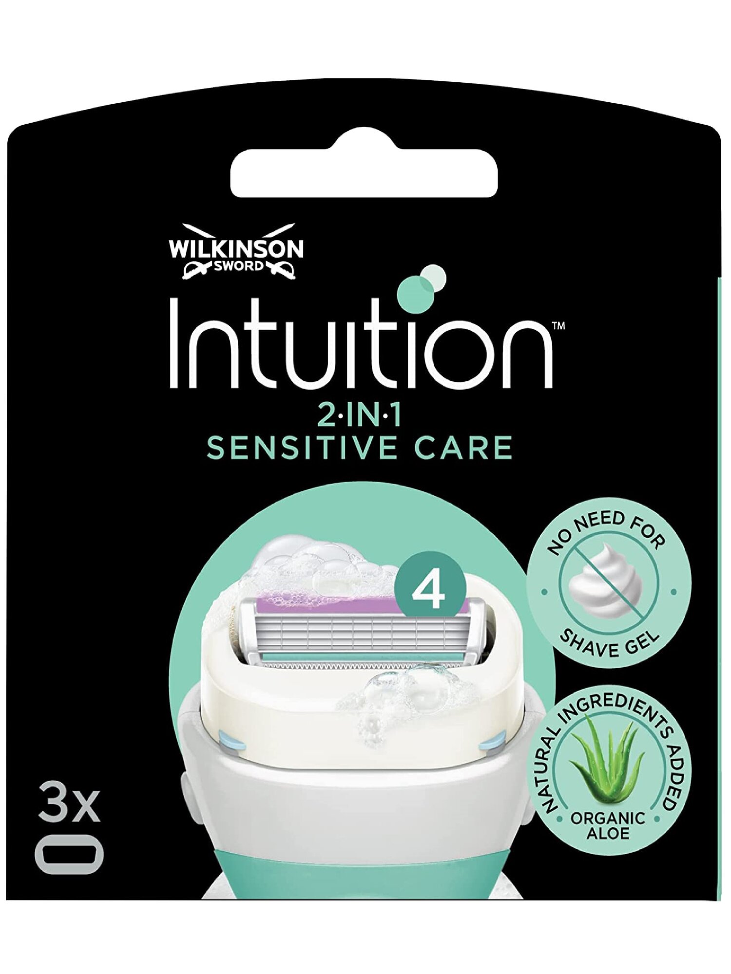 Wilkinson Sword / Schick Intuition Sensitive / Сменные лезвия, 3 шт.