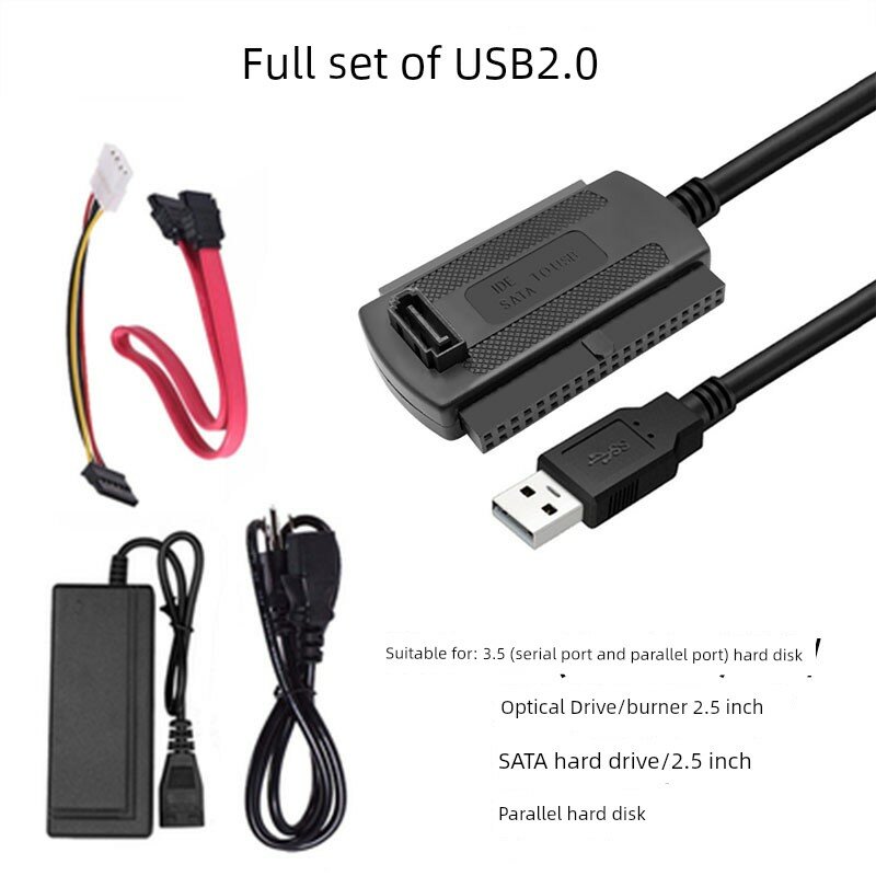 USB 2.0 полный комплект адаптера для IDE/SATA внешних жестких дисков с источником питания