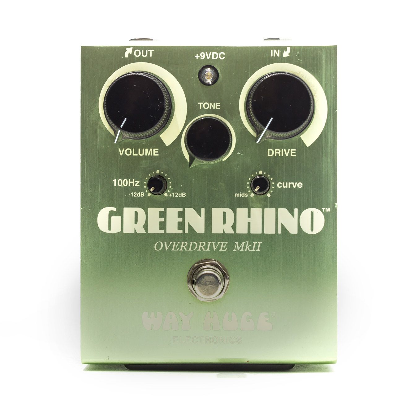 Way Huge WHE207 Green Rhino Overdrive MKII - педаль эффектов (Дисконтный товар. Возможны мелкие царапины и потёртости на корпусе)