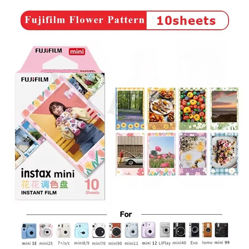 Картридж для фото Fujifilm Instax Mini Flower Pattern, Подходит для Mini 12 11 8 9 SE EVO