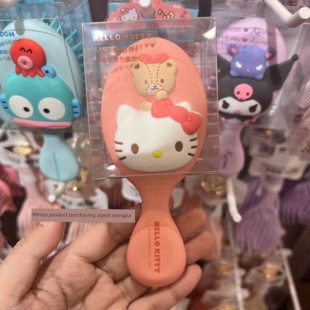 Расческа Miniso Sanrio 3D с массажными подушками, мультяшная, My Melody, Hello Kitty, Ugly Fish Hello Kitty