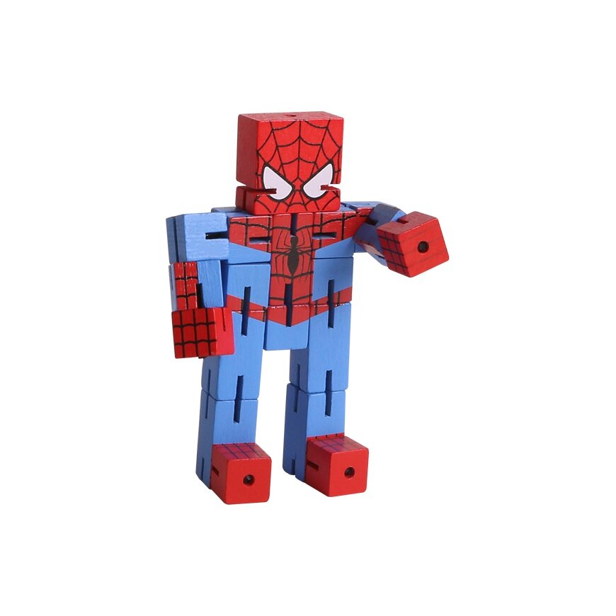 MUWANSHIJIA Spider Man Кубик Рубика Фигурка Marvel The Avengers Деревянная Action Figure Iron Man Captain America