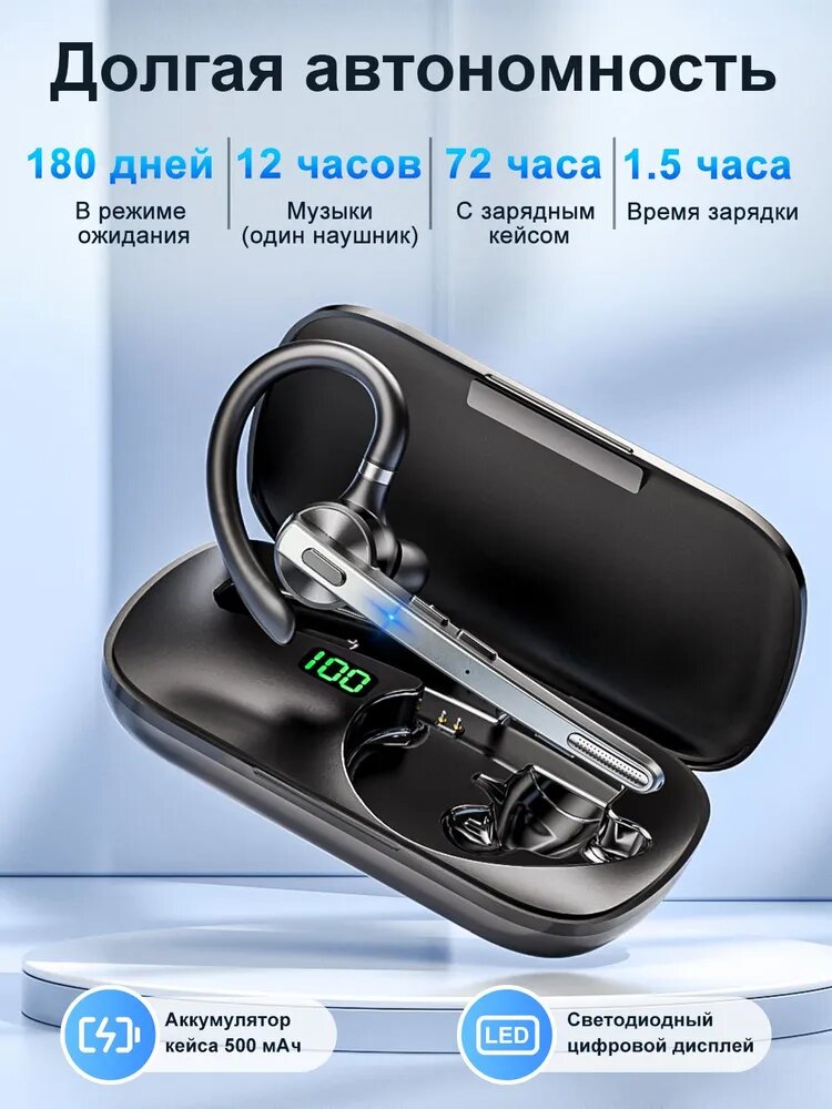 New Bee Наушники беспроводные с микрофоном, Bluetooth, USB Type-C, черно-серый