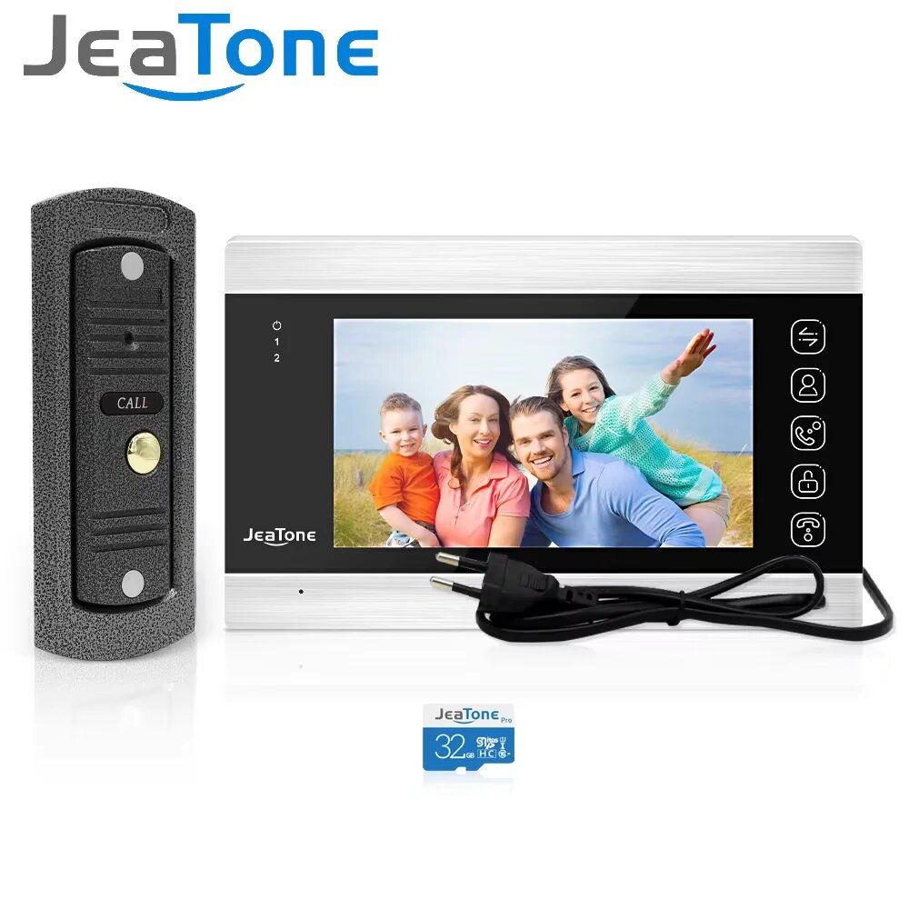 Видеодомофон Jeatone 7" P201ESM706S-32G