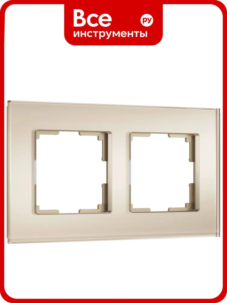 Рамка WERKEL на 2 поста senso (шампань, стекло soft-touch) a064577