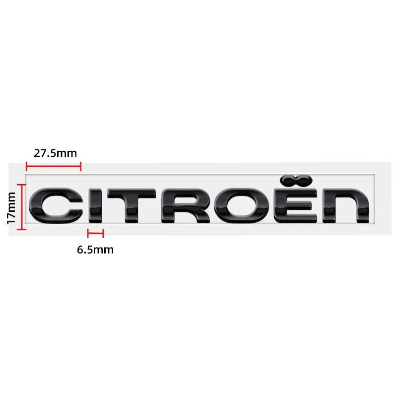 ABS CITROEN буквы, эмблема, наклейка на багажник автомобиля, крыло, логотип, наклейка Gloss black
