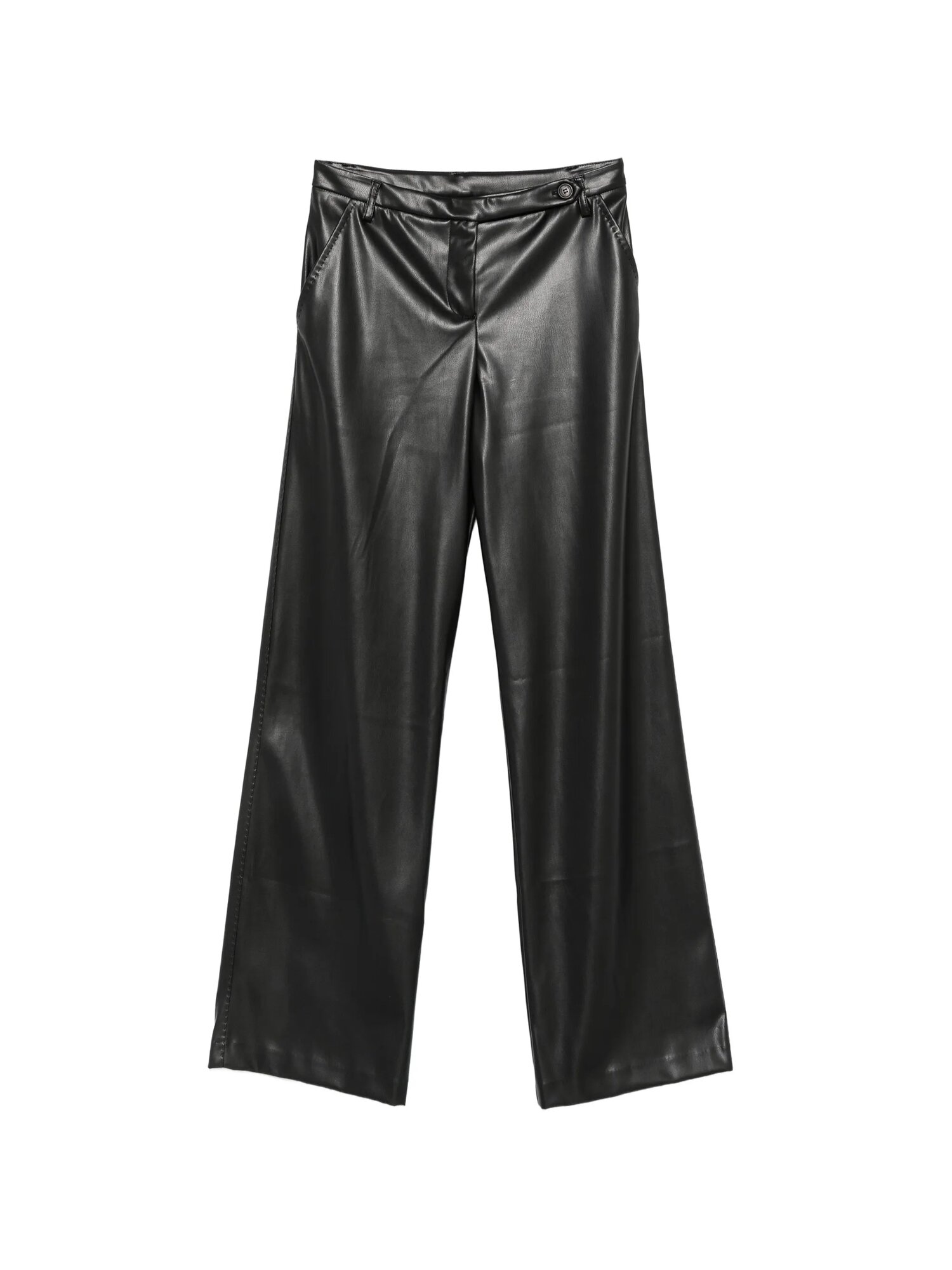 Брюки Wide-leg faux-leather trousers