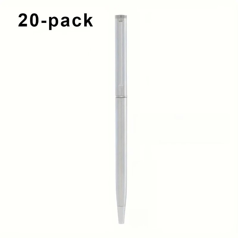 Набор из 20 серебряных шариковых ручек 20-pack