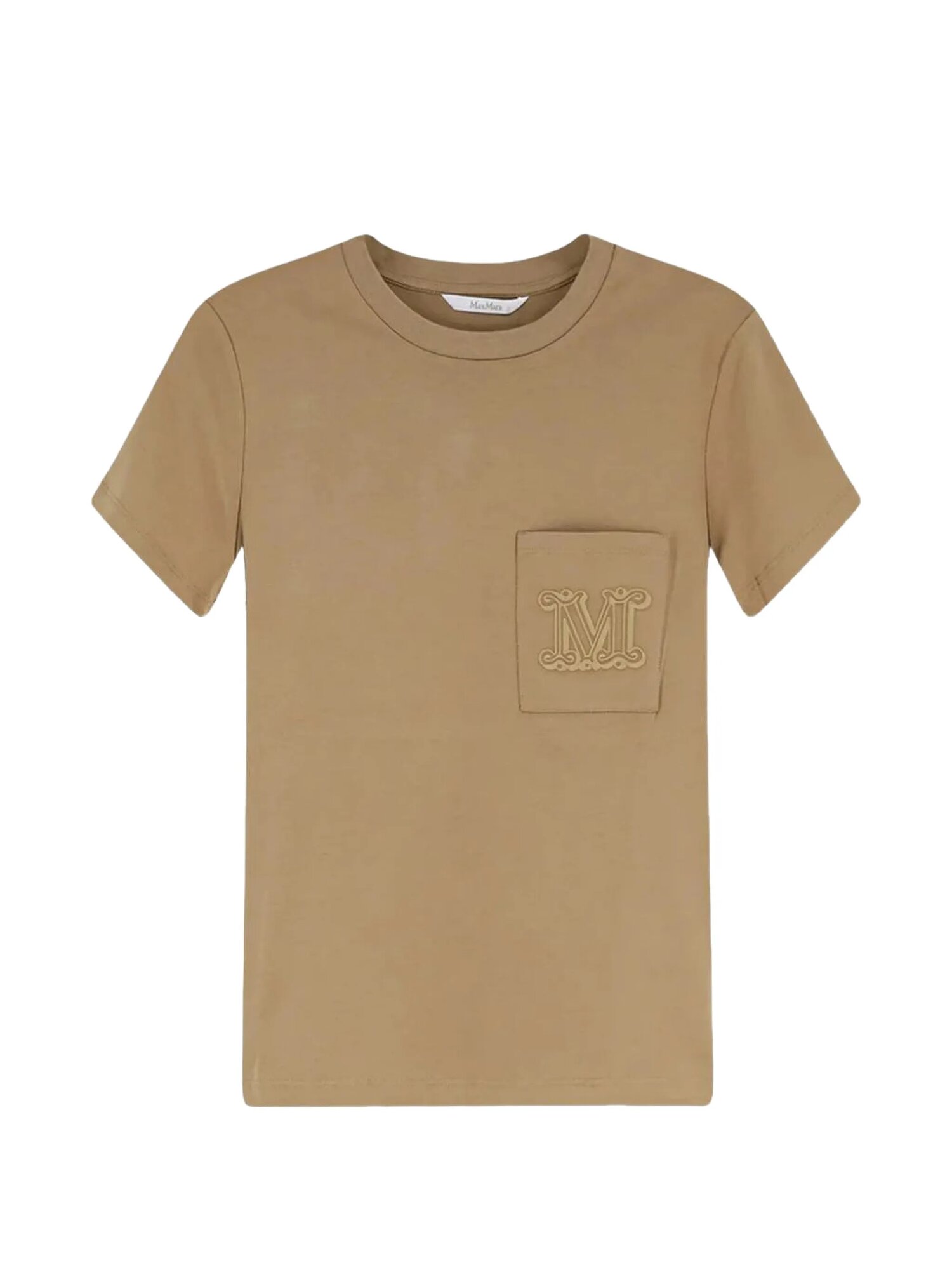 Футболка Max Mara Logo-embroidered pocket-detail cotton T-shirt