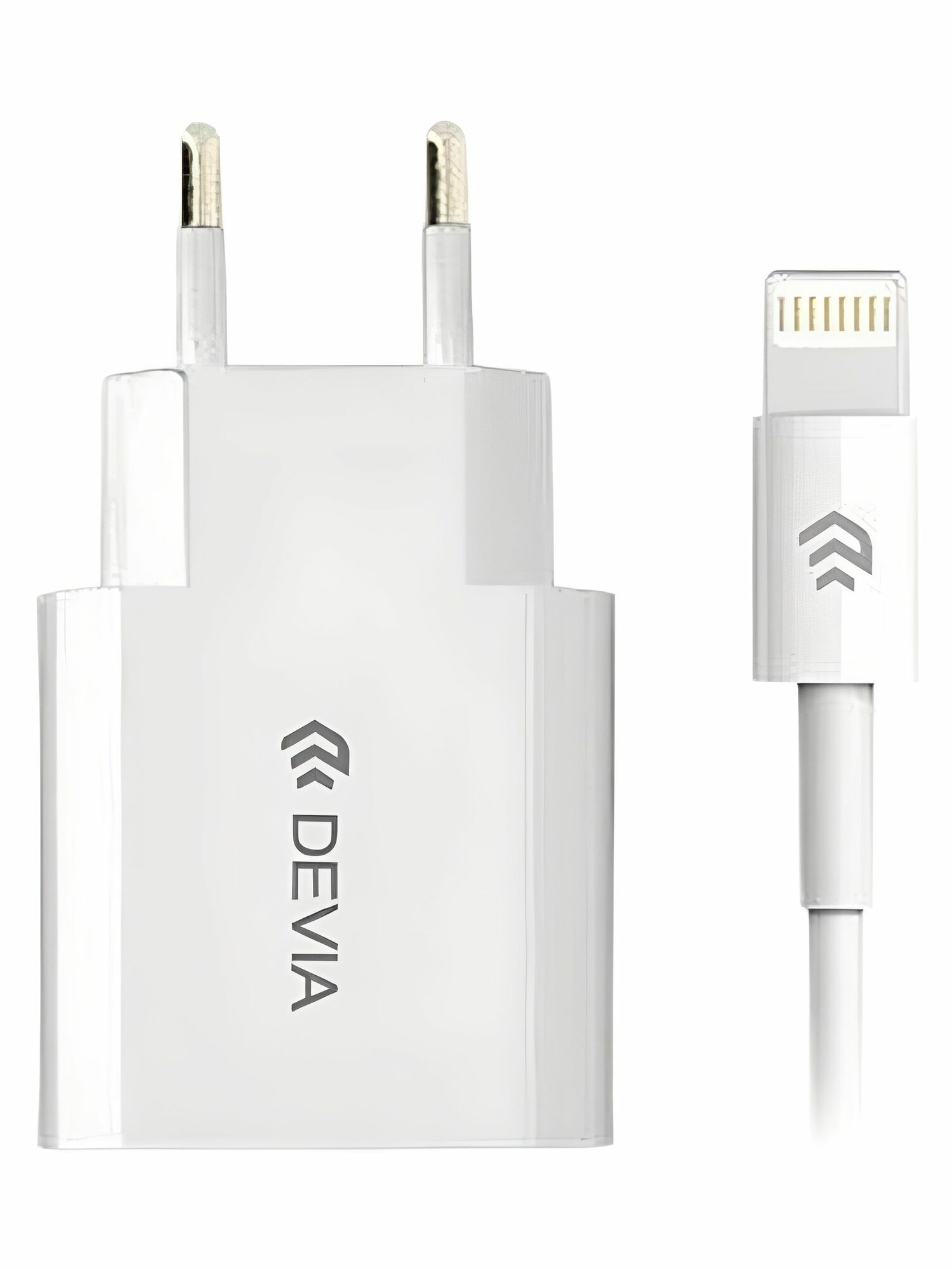 Сетевое зарядное устройство Devia Smart Charger Suit Lightning 2.1A, белый