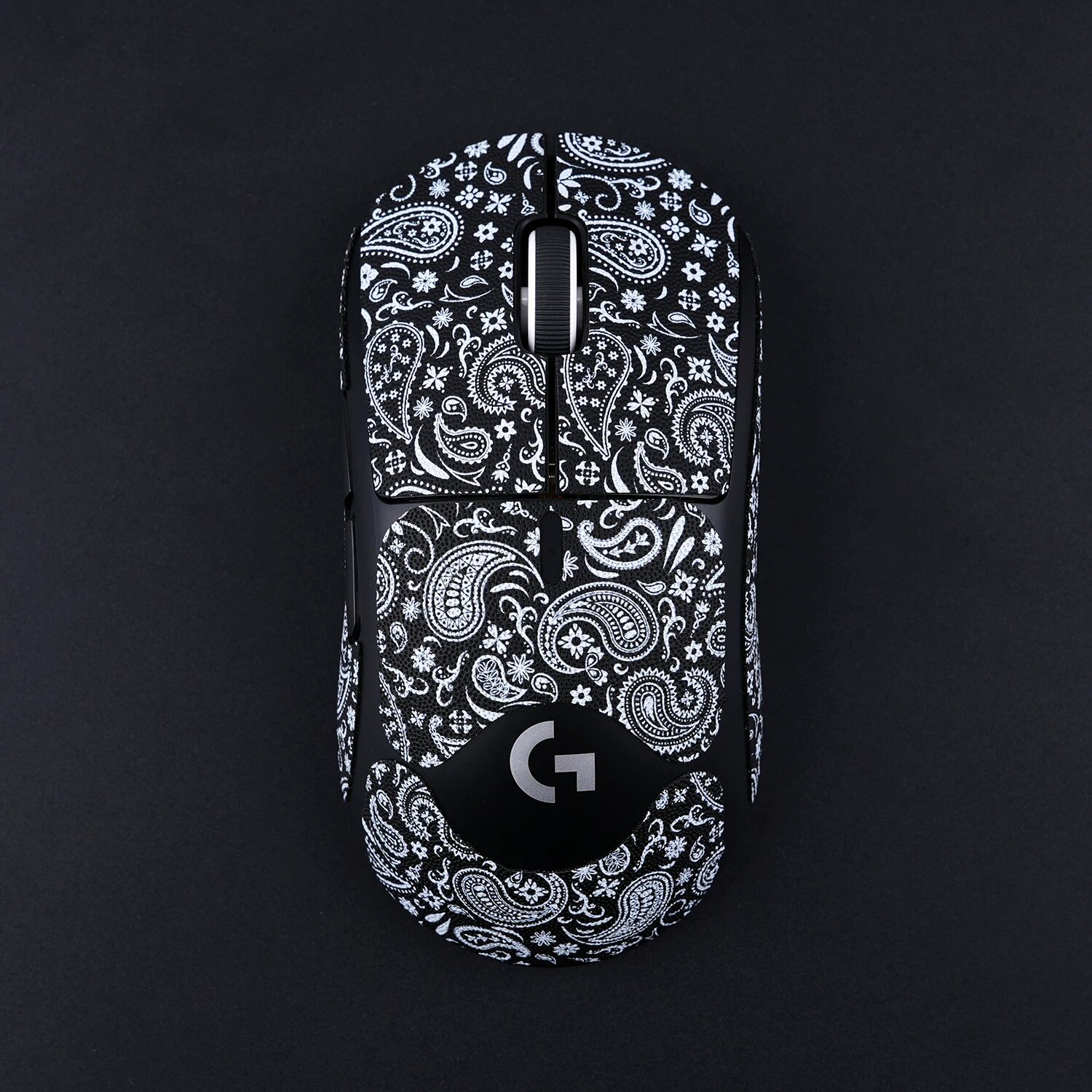 Наклейка для мыши манго черного цвета для Logitech GPW2/3 V3 Pro - В комплекте задняя наклейка