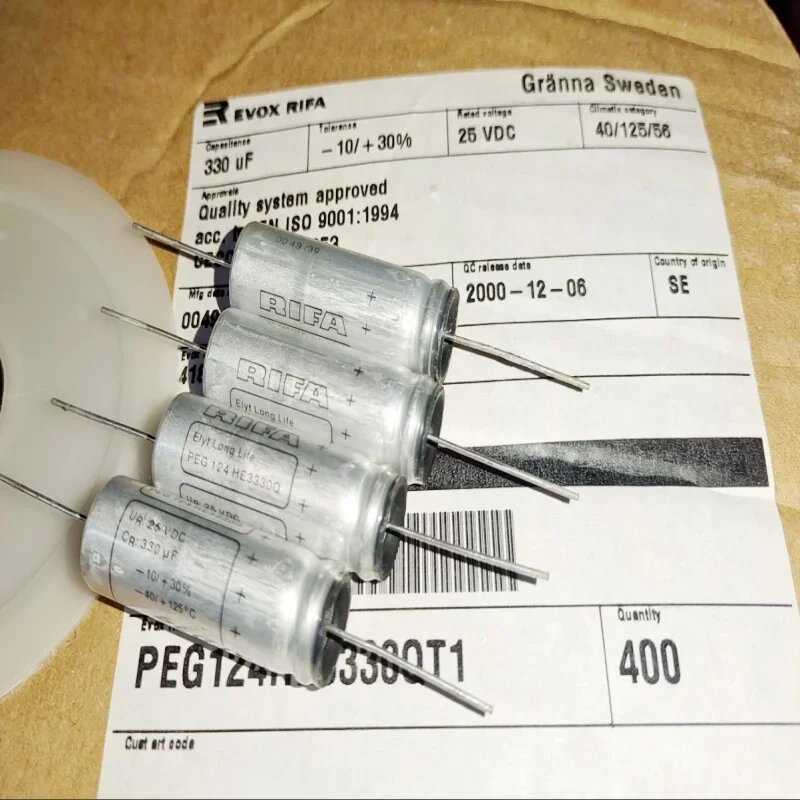 2 шт. Конденсаторы EVOX RIFA PEG124 330мкФ 25В