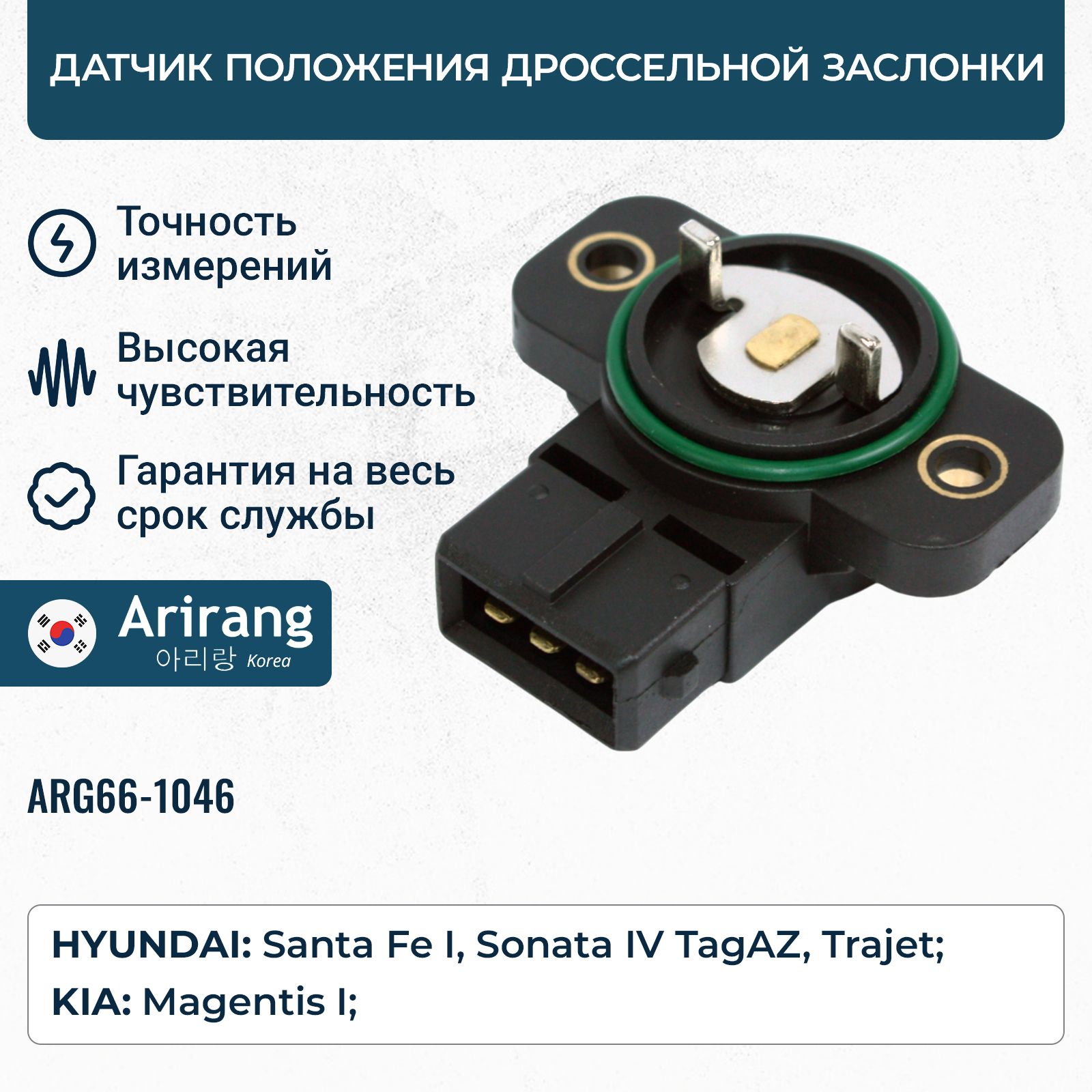 Датчик положения дроссельной заслонки Хендай Санта Фе 1, Соната 4 Тагаз, Киа Оптима 1 / OEM 3510238610