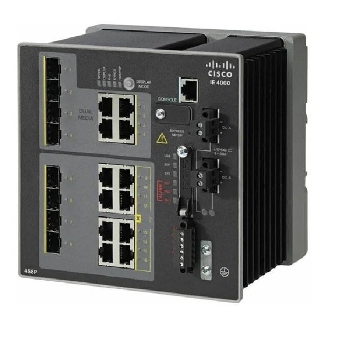 Коммутатор IE-4000-8GS4G-E IE4000 switch with 8 GE SFP and 4 GE combo uplink ports