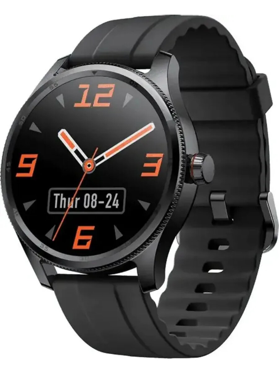Часы TTEC Tempus 2SW02 в круглом металлическом корпусе с TFT-экраном диаметром 35 мм, черный