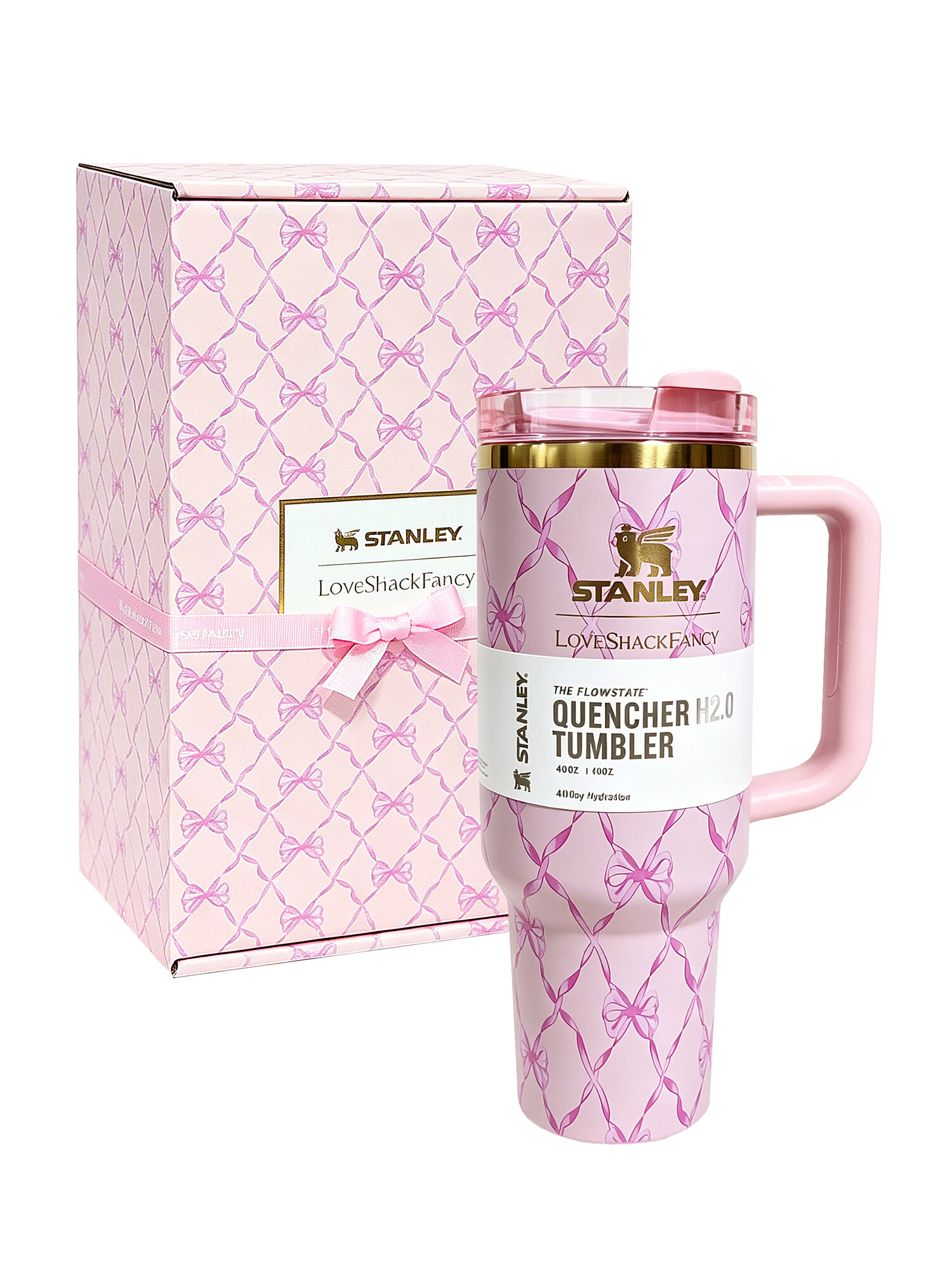 Термокружка STANLE Love Snack Fancy 1.18 л (40 oz), с цветочным дизайном и подарочной коробкой