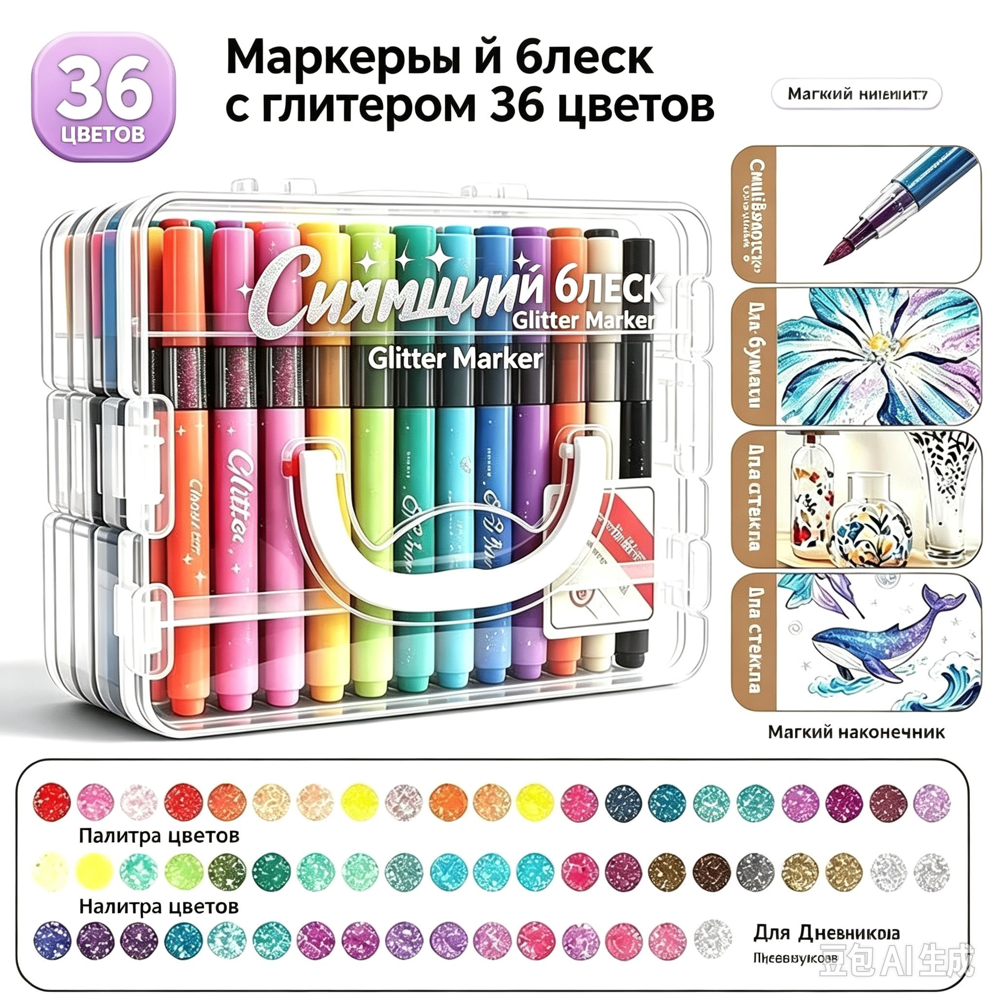 Набор маркеров, 36 шт, Артикул: 5911210142, Цвет: Многоцветный