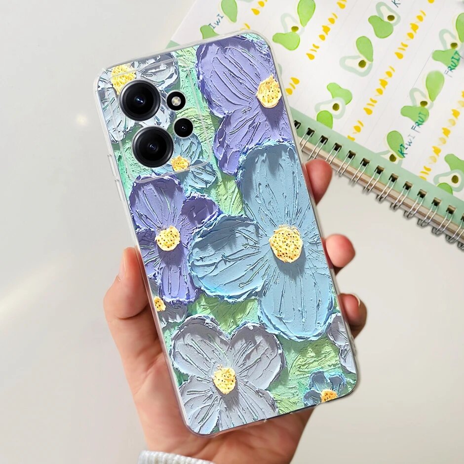 Для Xiaomi Redmi Note 12Pro 5G чехол с рисунком для девочек, прозрачная задняя крышка из ТПУ с рисунком для Redmi Note 12 12 Pro