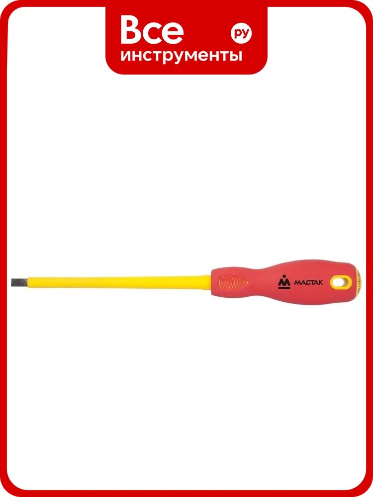 Шлицевая отвертка мастак Slotted 6.5х150 мм 040-65150EH