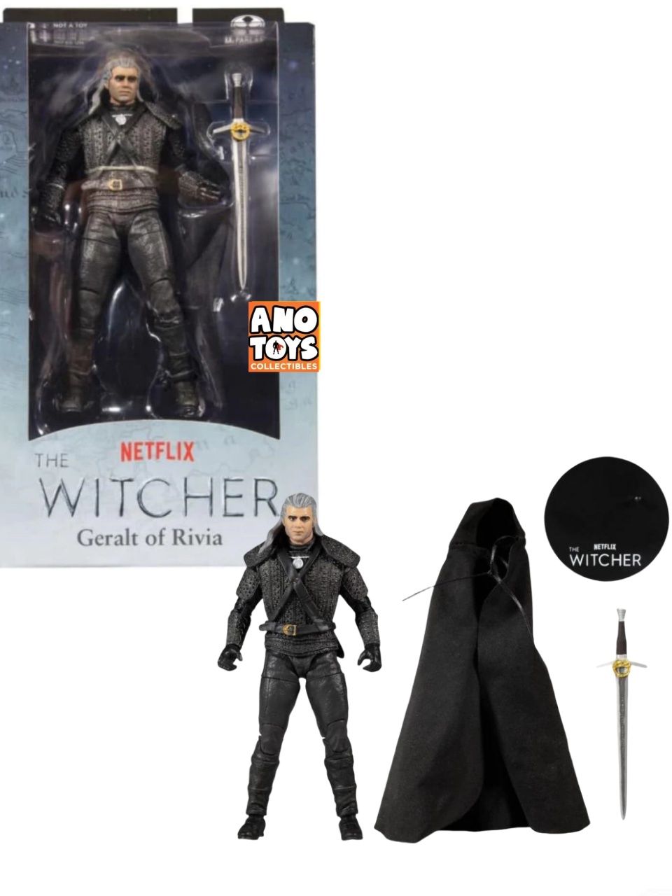 MCFARLANE Ведьмак Netflix 7" Волна 1 Геральт из Ривии Генри Кавилл Фигура Сезон 1 с аксессуарами