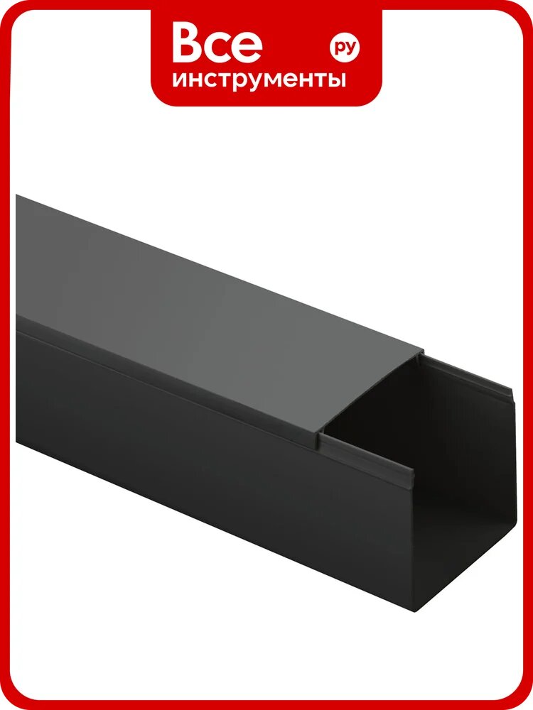 Кабель канал ЭРА kkb6060 60x60 черный 12 м (6 шт. по 2 м) Б0061747