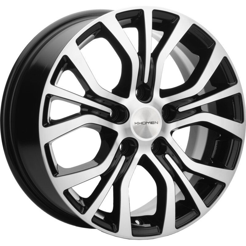 Литой колесный диск Khomen Wheels KHW1608 (Changan CS35 Plus) 6,5x16/5x110 ET46 D63,3 Black-FP