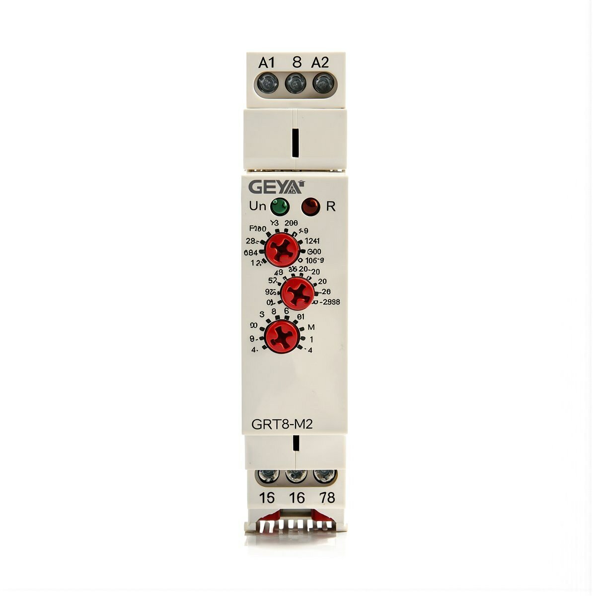 Многофункциональное реле времени GRT8-M с напряжением питания AC 220 В диапазон задержки 0.1с до 10 дней рельсовое крепление 2 группы контактов, GRT8-M2 A220 / AC220V