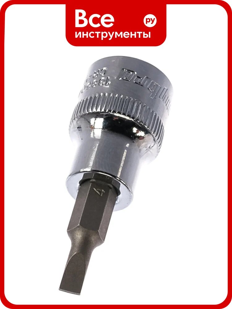 Насадка торцевая 3/8"DR с вставкой-битой шлицевой, SL4 Ombra 138504