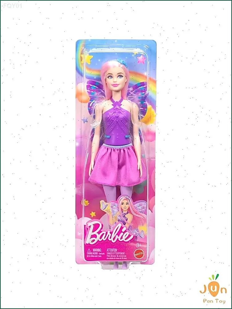 Mattel Dreamtopia Fairy Fashion Doll JKB62 / Кукла Барби Модная фея с крыльями в фиолетовом платье. Отличный подарок на день рождения.