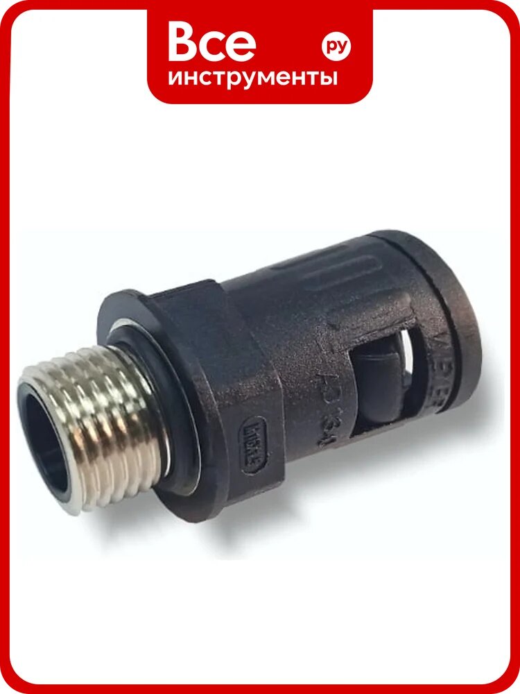 Муфта для гофрированных труб WEYER WQGM-M16B/AD13.0 - коннектор прямой, нар. M16x1.5 WE0303800