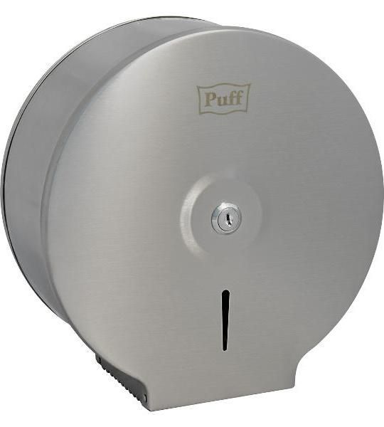 Диспенсер для туалетной бумаги Puff-7610, антивандальный с ключом, 26х12х27 см.1402.132