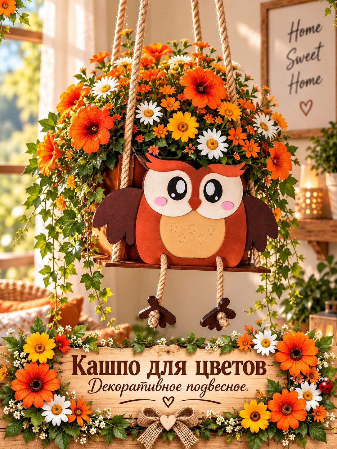 Кашпо для цветов подвесное КАШ5