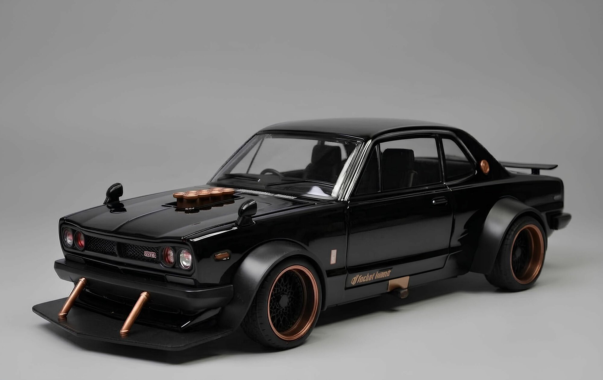 Машинка металлическая модель Японское двухдверное купе Nissan Skyline 2000 GT-R / Ниссан (1970-1972) / Масштаб 1:24