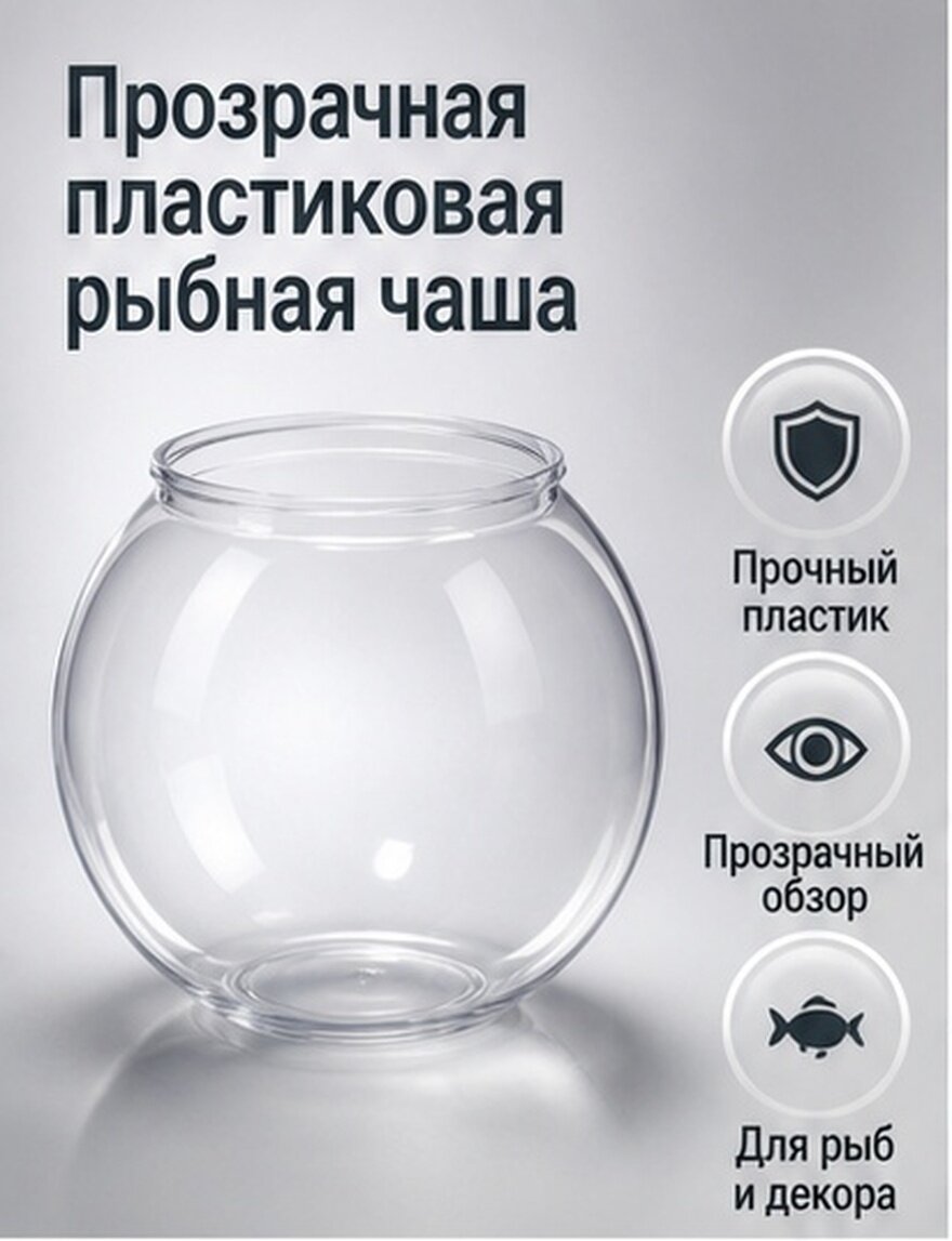 Прозрачный Пластиковый Аквариум Для Рыбок 17.00X17.00X16.30Cm