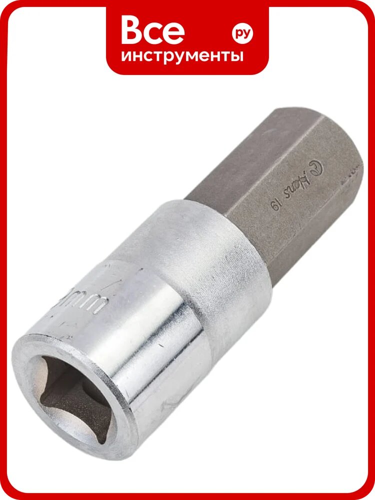 Торцевая вставка (1/2"; Нех 19; 70 мм) Hans 4026M19