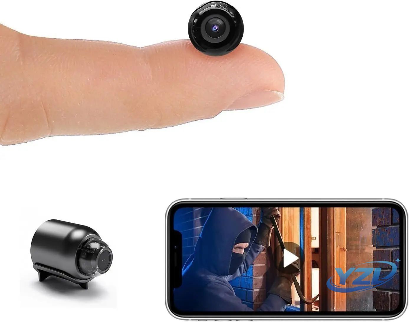 Радионяня, мини-беспроводная WiFi-камера, HD1080P, портативная видеозапись, прямая трансляция, камера для няни, наблюдение за домашними животными с функцией ночного видения