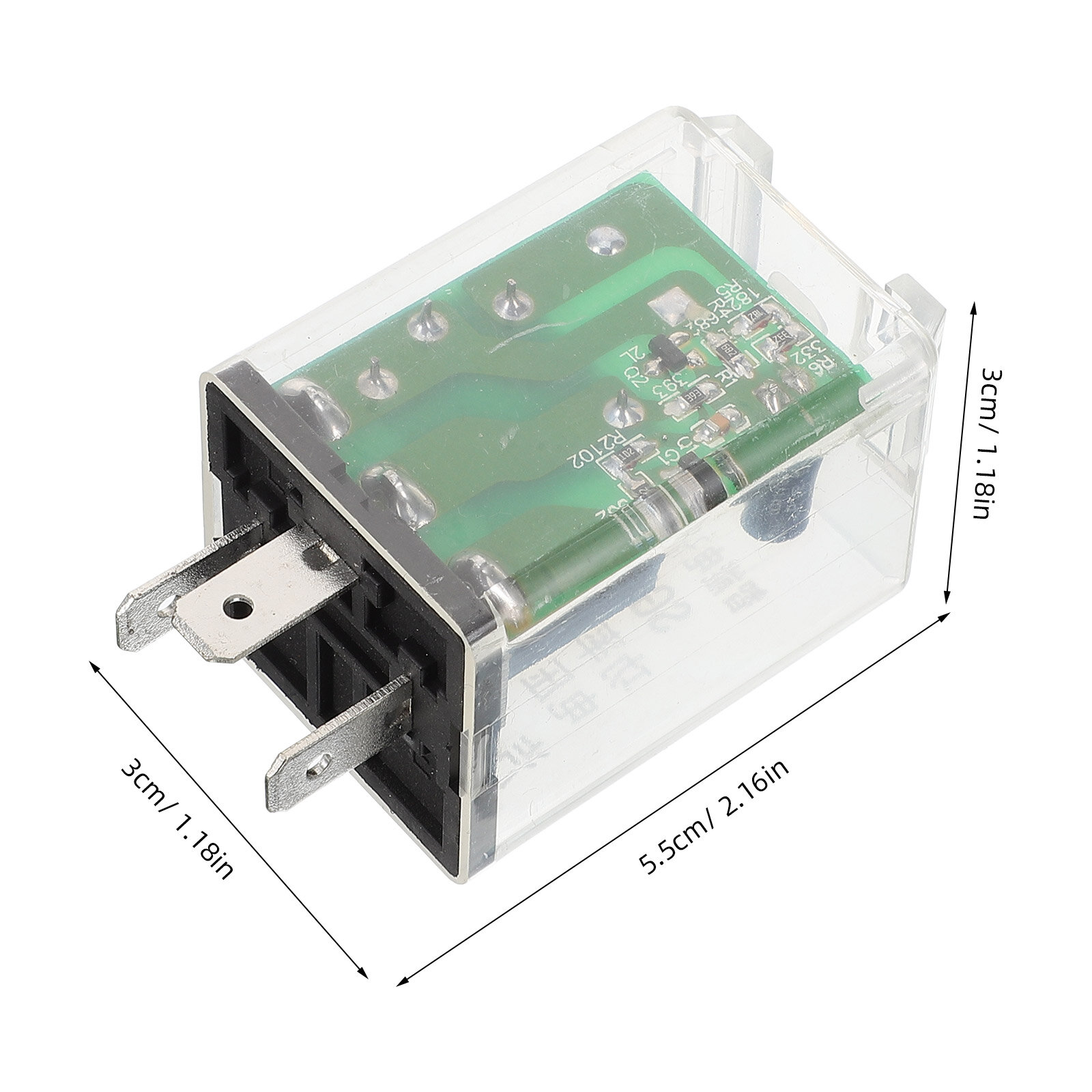 Реле Сигнала 12V Авто Мотоцикл Прозрачный Цвет 5.50X3.00X3.00CM