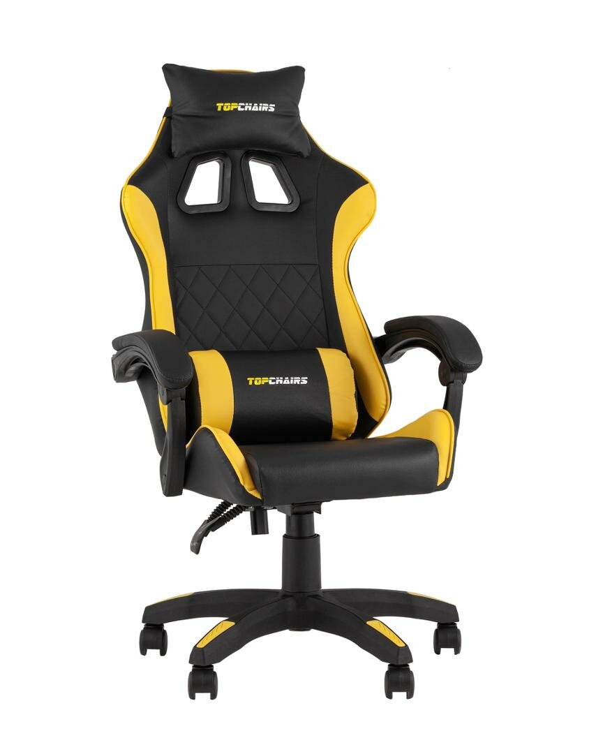 Геймерское кресло TopChairs Кресло спортивное TopChairs MG-7043 черно-жёлтый арт. УТ000042699