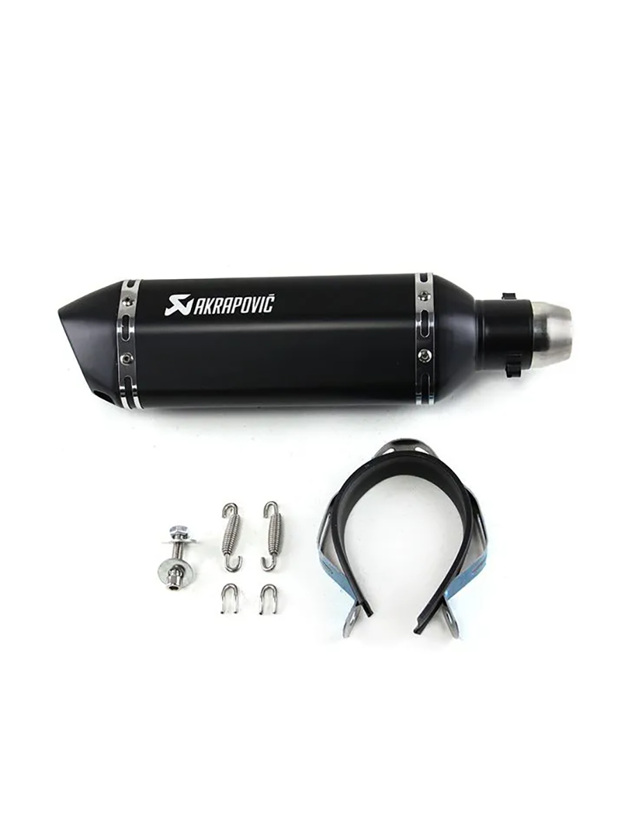 Глушитель Svendsen Akrapovic, универсальный, длина 37 см, чёрный