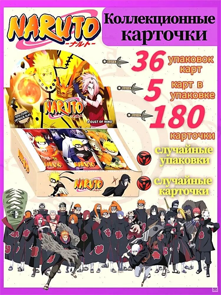 Аниме-карточки с персонажами в стиле Naruto набор для фанатов и коллекции
