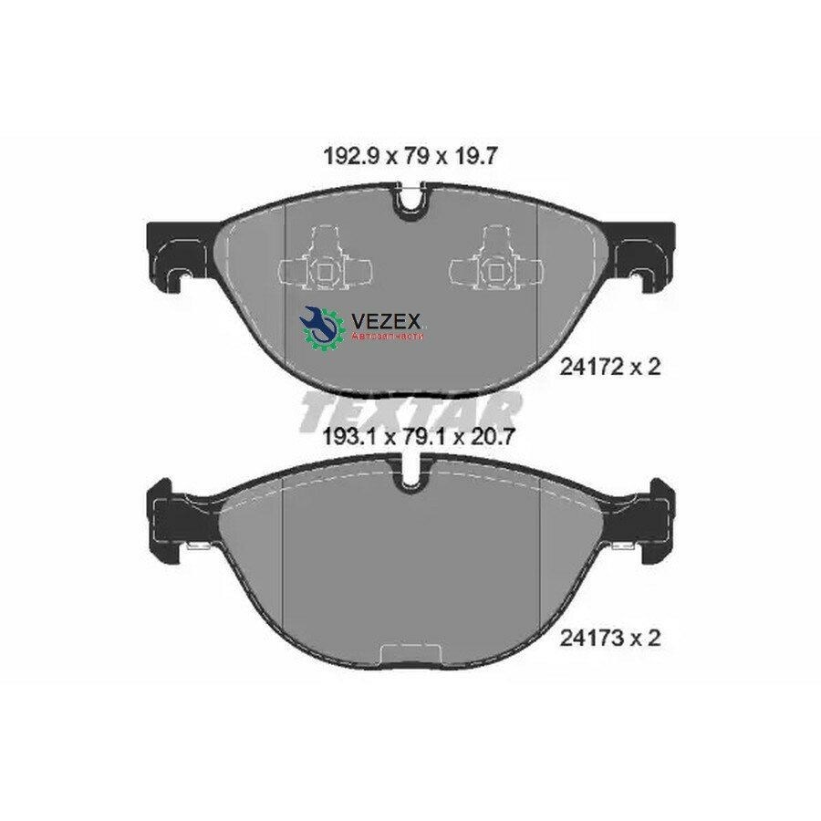 TEXTAR 2417201 Колодки тормозные дисковые к т 4 шт.