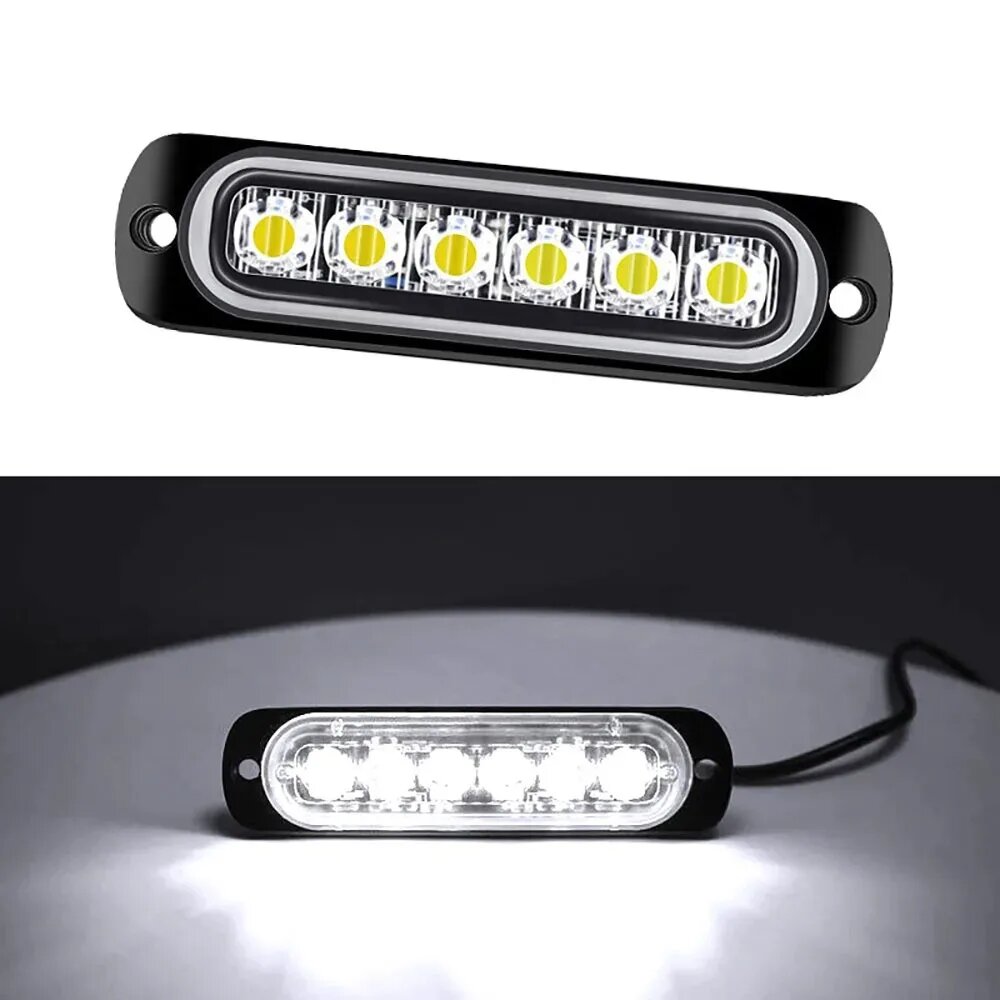 Светодиодный стробоскоп 6 LED, черный, белый