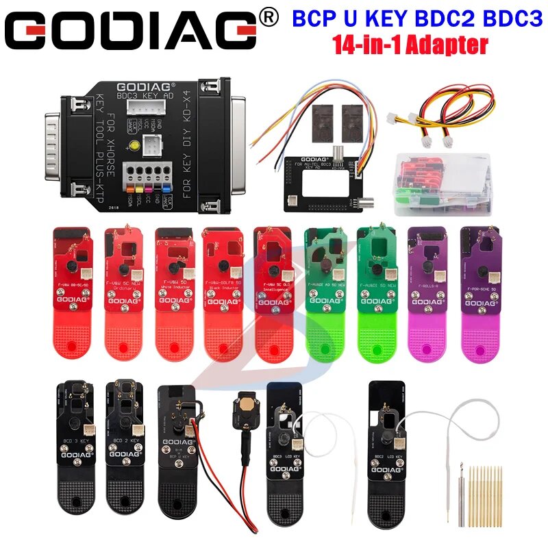 Адаптер GODIAG BCP U KEY BDC2 BDC3 14-в-1 для программирования и сопоставления зашифрованных ключей 5C 5D для KEY TOOL PLUS/IM608/KD MAX/KYDZ