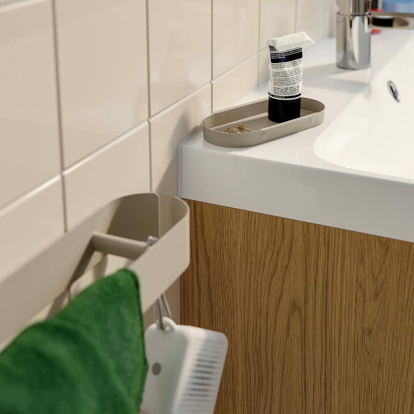 Перекладина для полотенец IKEA FLORSJ N, цвет бежевый, 62 см