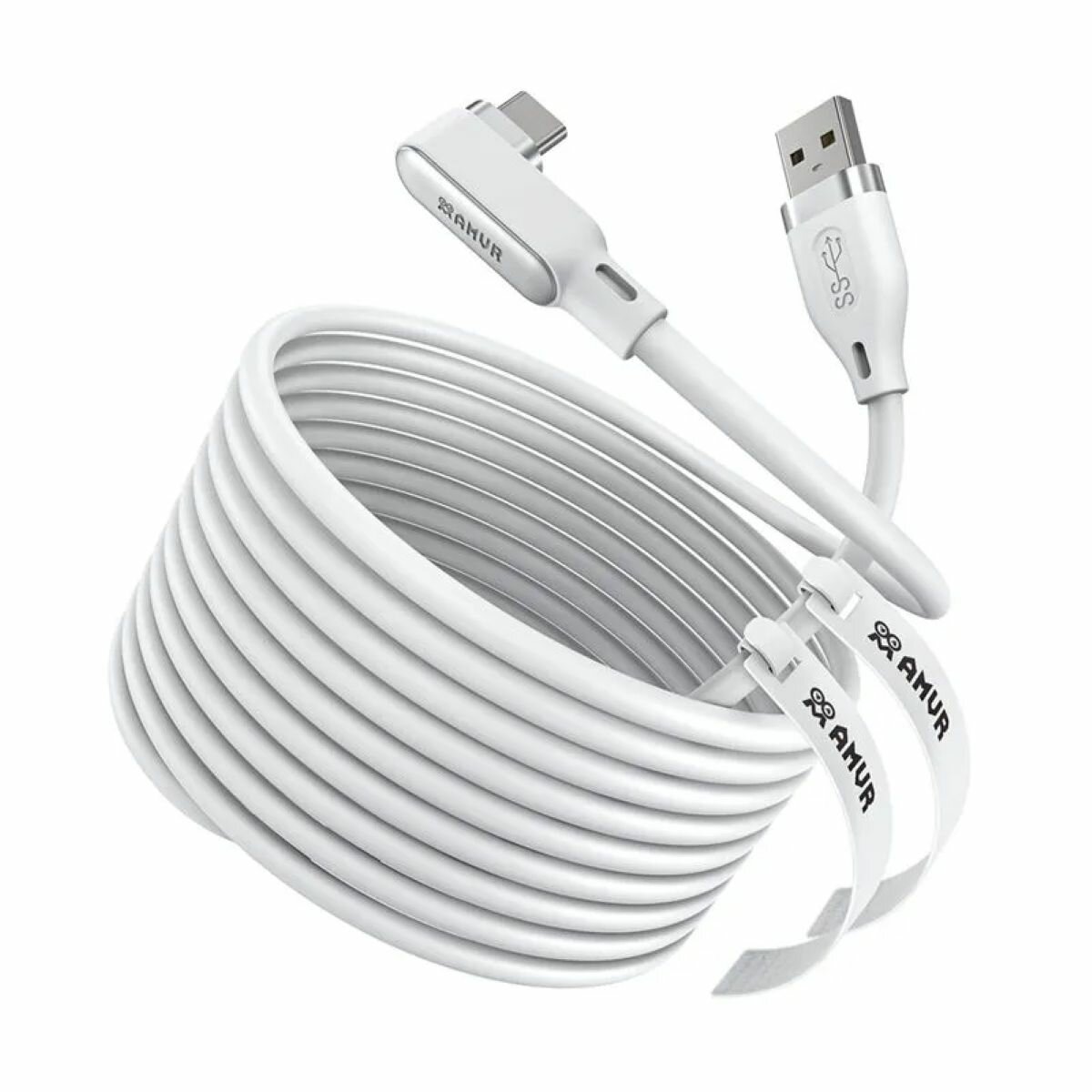 VR Link кабель 5 метров 18вт для Oculus Quest 2 3 3S Pro Pico 4 / Ultra с быстрой зарядкой Type-C USB для ПК LC4