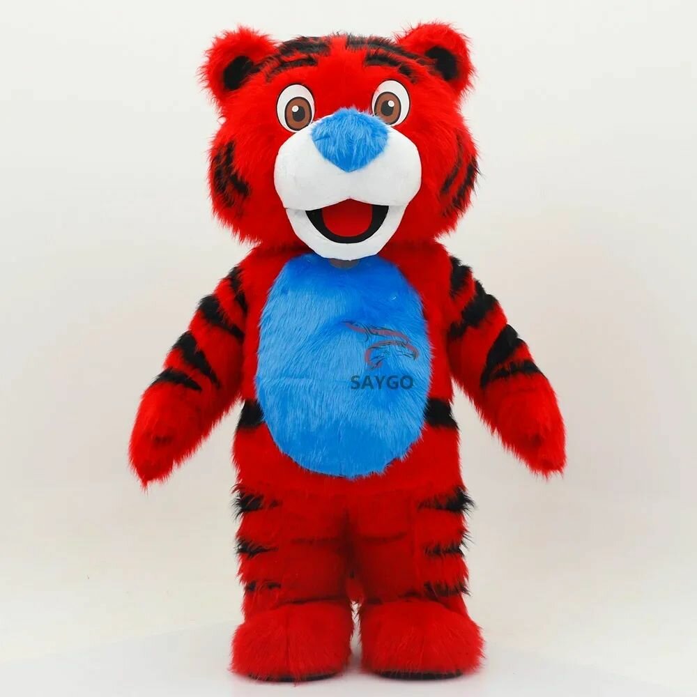Карнавальный костюм, Ростовая кукла, mascot costume, Надувной красный тигр