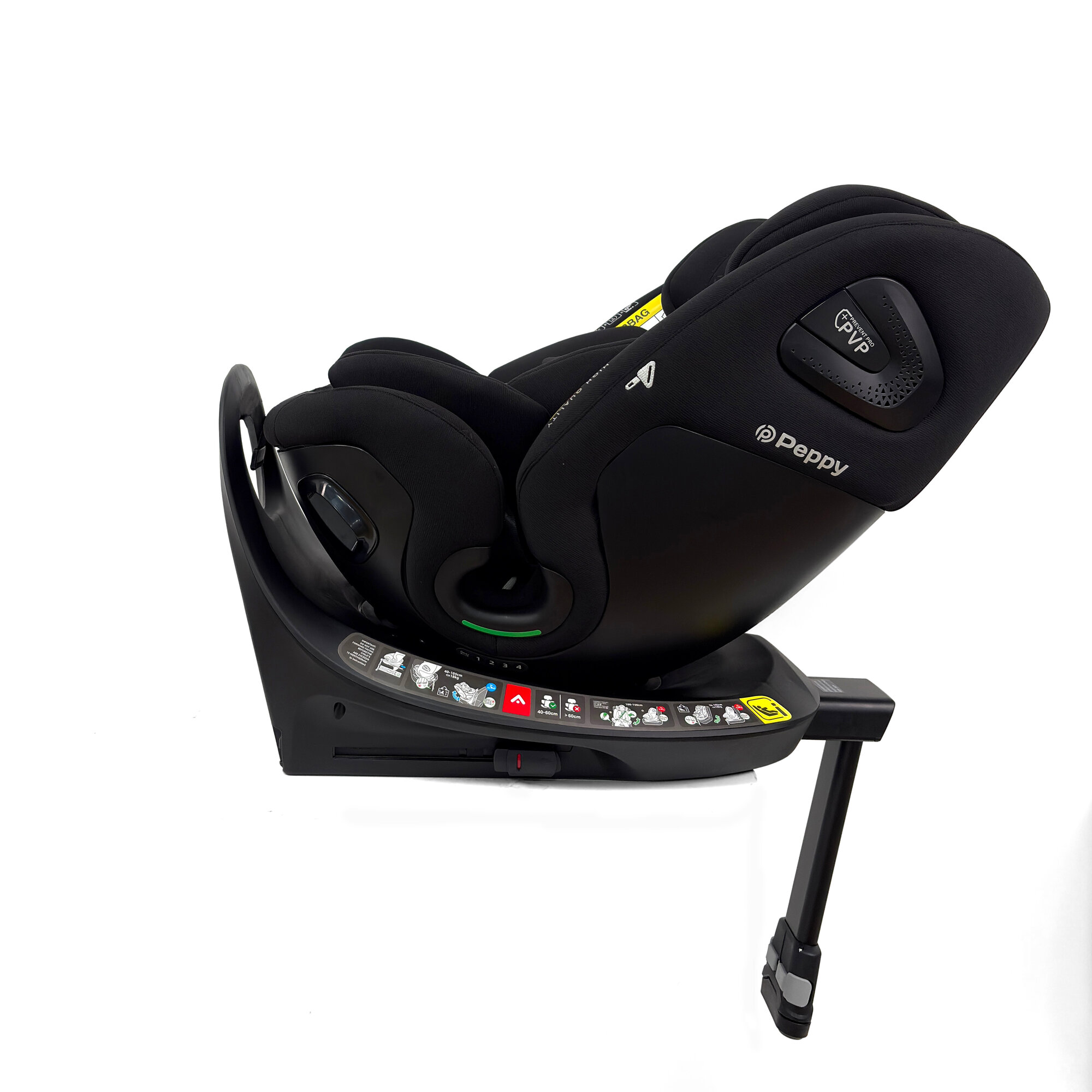 Автокресло Peppy GTour I-Size, для детей 0-36 кг, от 40 до 150 см, черное
